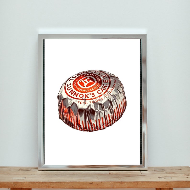 Digital Wall Art | Tunnocks Tea Cake | Downloadable Print | Kitchen ...