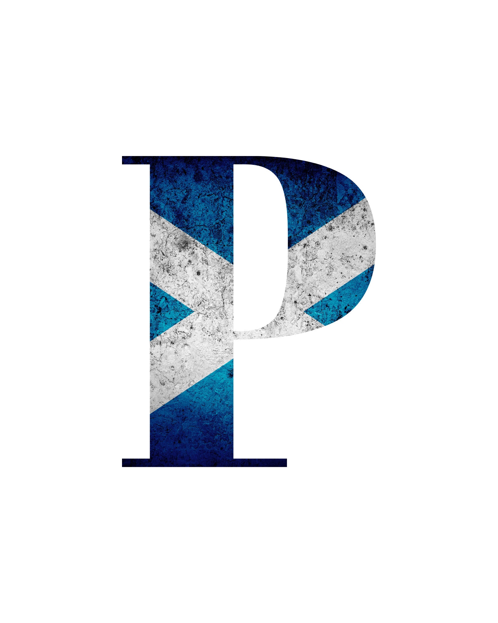 Antique Scottish Flag Design Letter Posters: | Scottish Gift | Floral ...