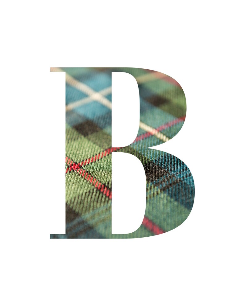 Personalized Tartan Printable Initial Letter | Stylish Home Decor ...