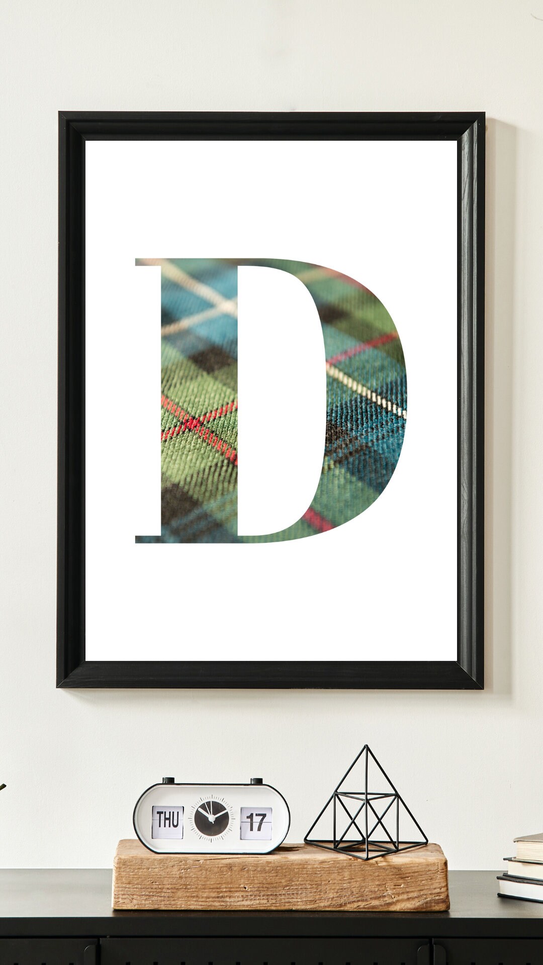 Personalized Tartan Printable Initial Letter | Stylish Home Decor ...
