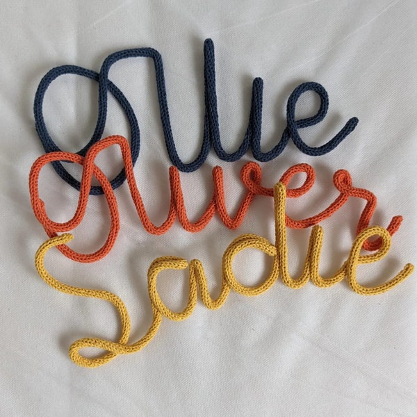 Knitted Wire Word Art - Etsy