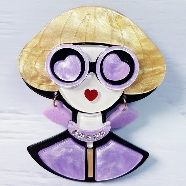 Lilac Brooch - Etsy