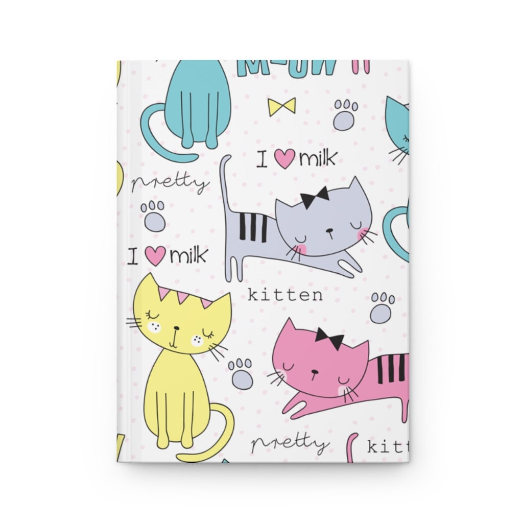 Pastel Kittens Journal Cute Colorful Cats Notebook Kawaii Cute - Etsy UK