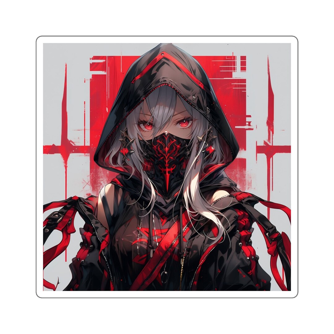 Anime Sticker Anime Girl Sticker Ninja Sticker Manga Sticker Vinyl ...