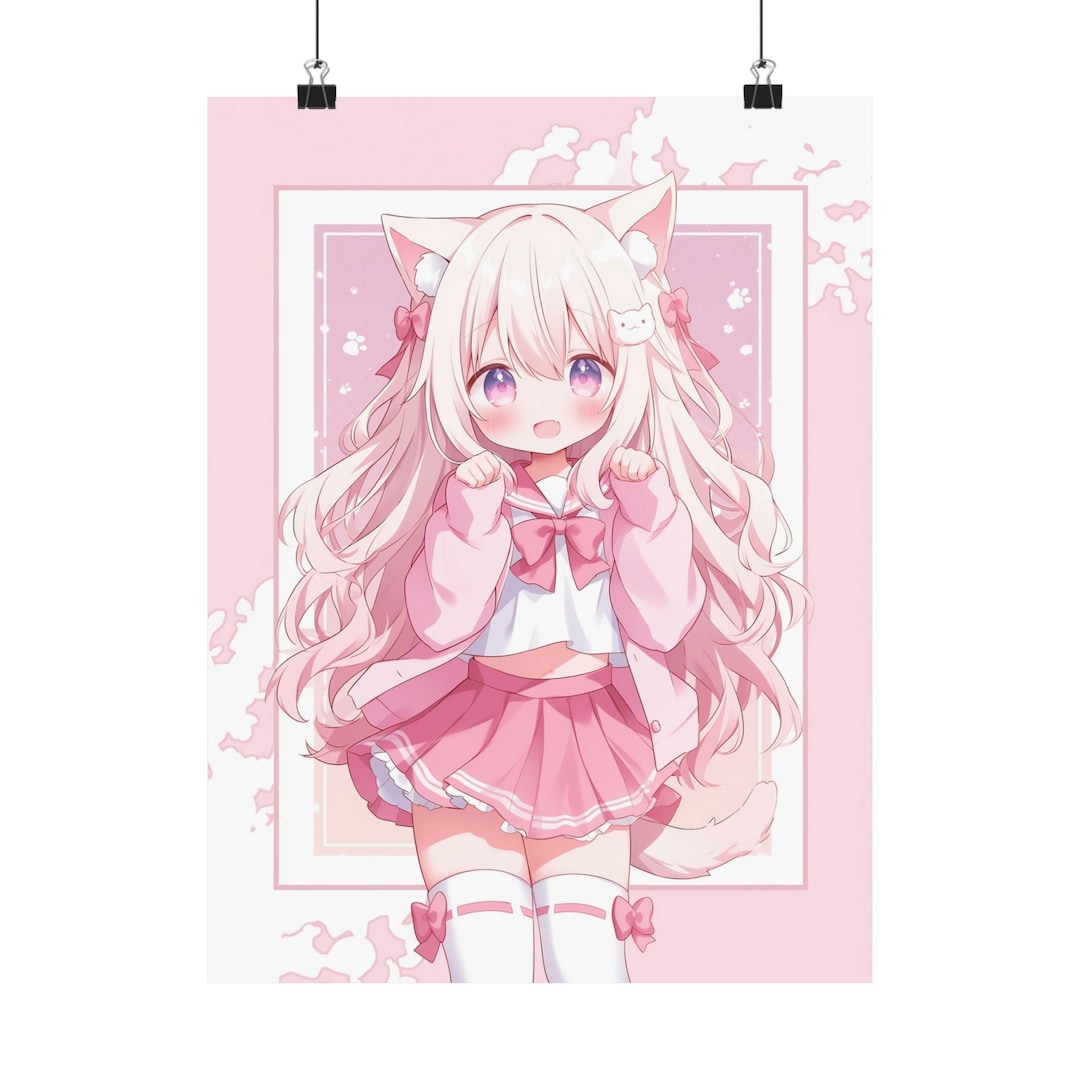 Kawaii Poster Kawaii Girl Poster Kawaii Wall Art Anime Poster Manga ...