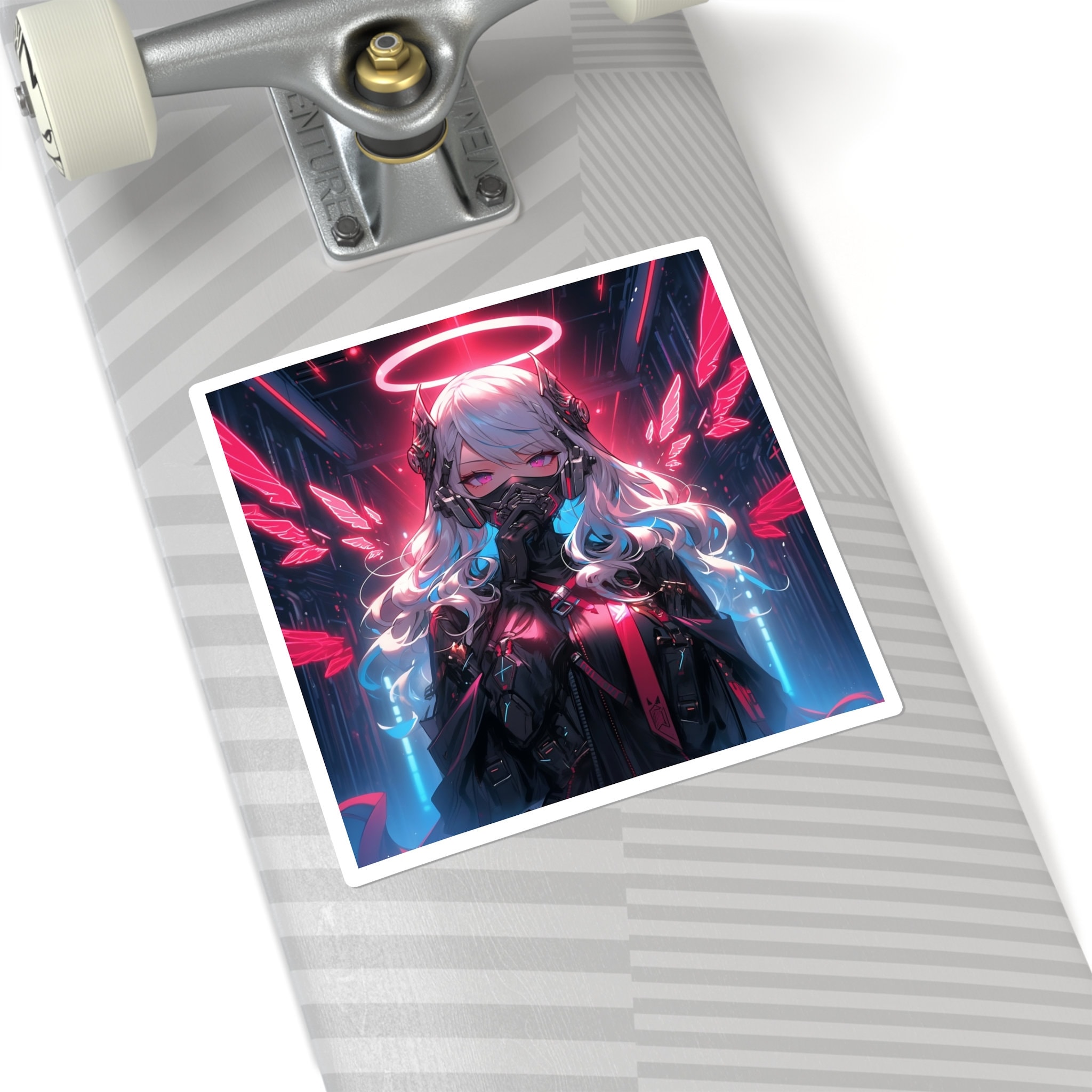 Anime Sticker Anime Girl Sticker Cyberpunk Sticker Kawaii Sticker Vinyl ...