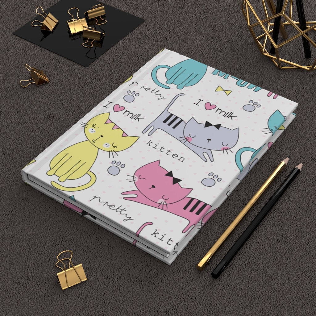 Pastel Kittens Journal Cute Colorful Cats Notebook Kawaii Cute - Etsy UK