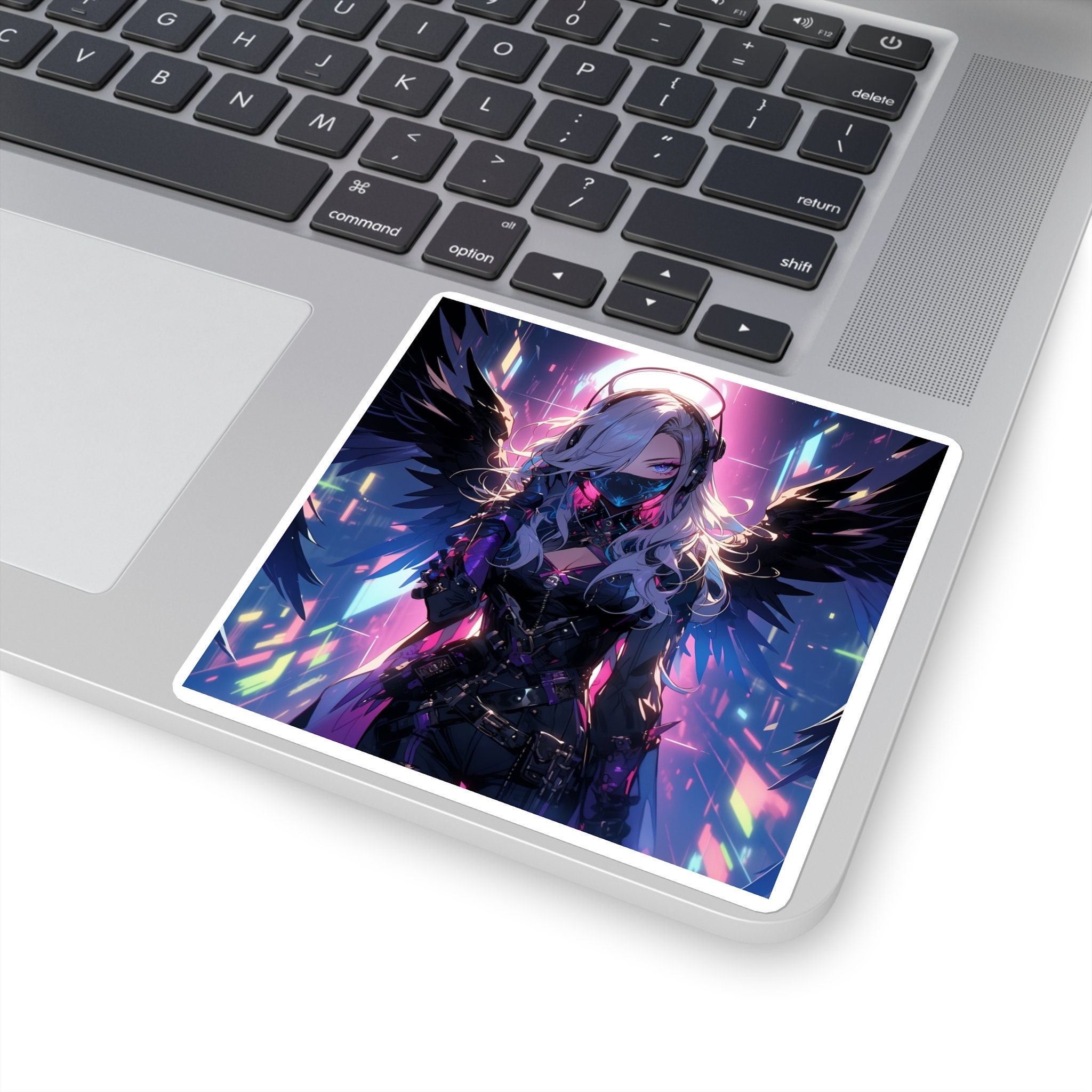 Cyberpunk Anime Girl Sticker Kawaii Waifu Vinyl Decal for Laptop ...