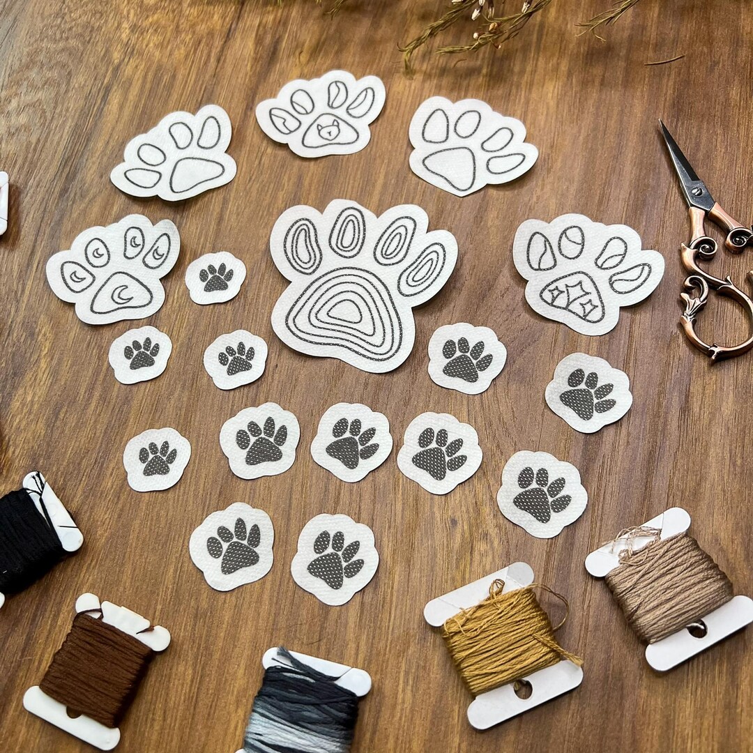 Simple Paws Stick and Stitch Pack | Stick and Stitch Embroidery Designs ...