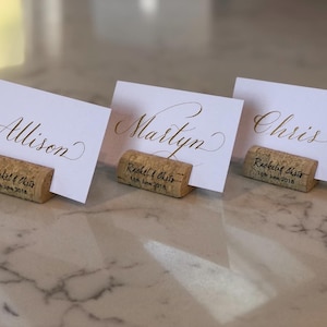 Handwritten Place Names Gold Calligraphy Wedding Place Cards Gold Ink ...