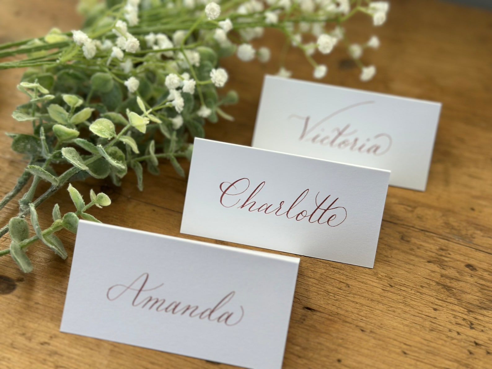 Handwritten Place Names Wedding Place Cards Personalised Calligraphy ...