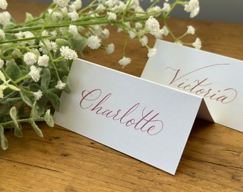 Handwritten Place Names Wedding Place Cards Personalised Calligraphy ...