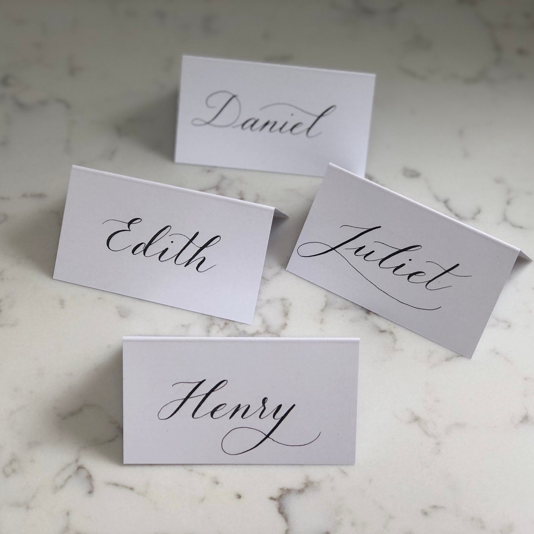Handwritten Place Names Wedding Place Cards Personalised Calligraphy ...