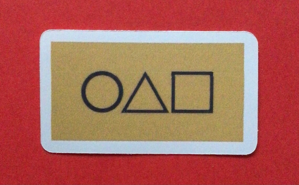 Squid Game Sticker Game Card Sticker Circle Triangle | Etsy