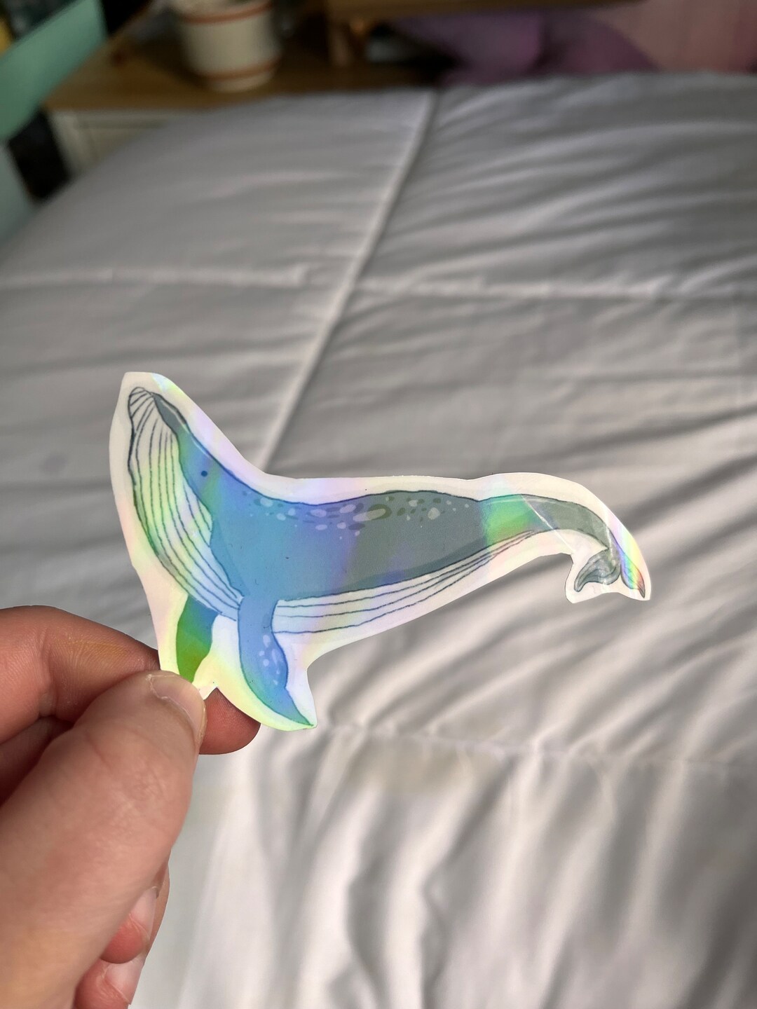 Whale Holographic Sticker - Etsy