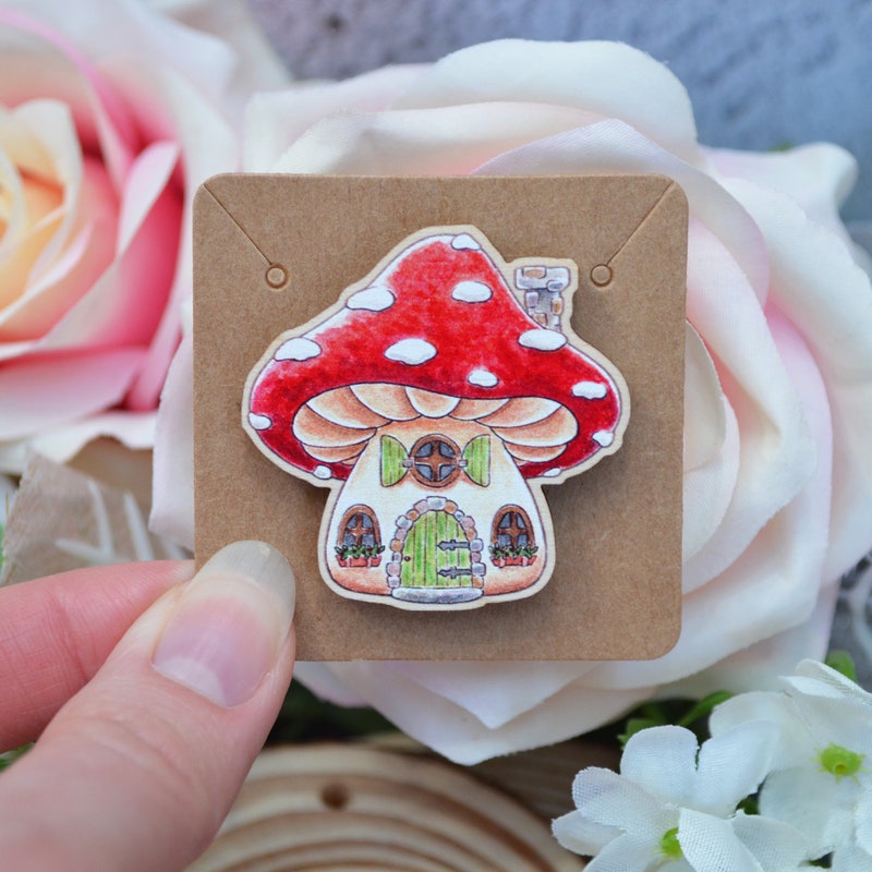 Mushroom Pin - Etsy