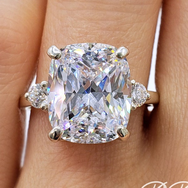 Elongated Cushion Cut Engagement Ring - Etsy