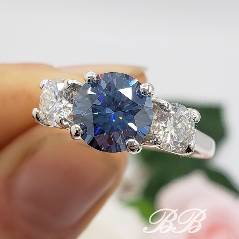 Blue Engagement Ring - Etsy