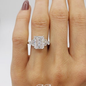8x6mm - 10x8mm Brilliant Radiant Cut, Multi-stone Ring, 5A Cubic ...