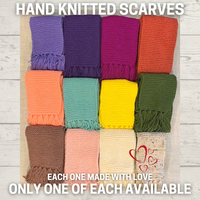 Knit Scarf Handmade - Etsy