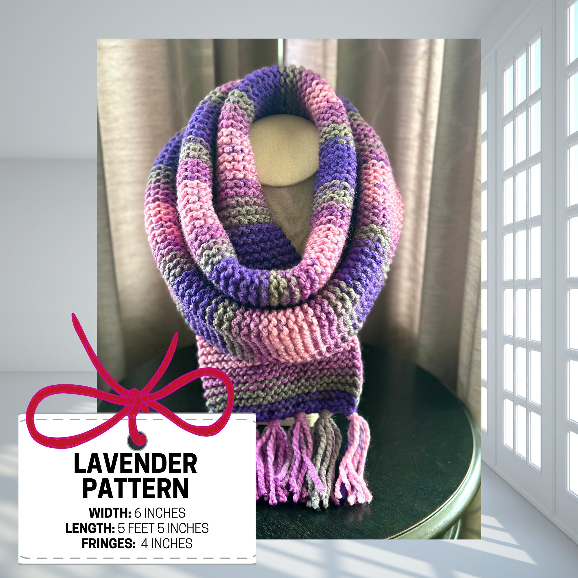 Hand Knitted Scarf, Scarves, Pattern Colors, Handmade, Unique, Warm ...