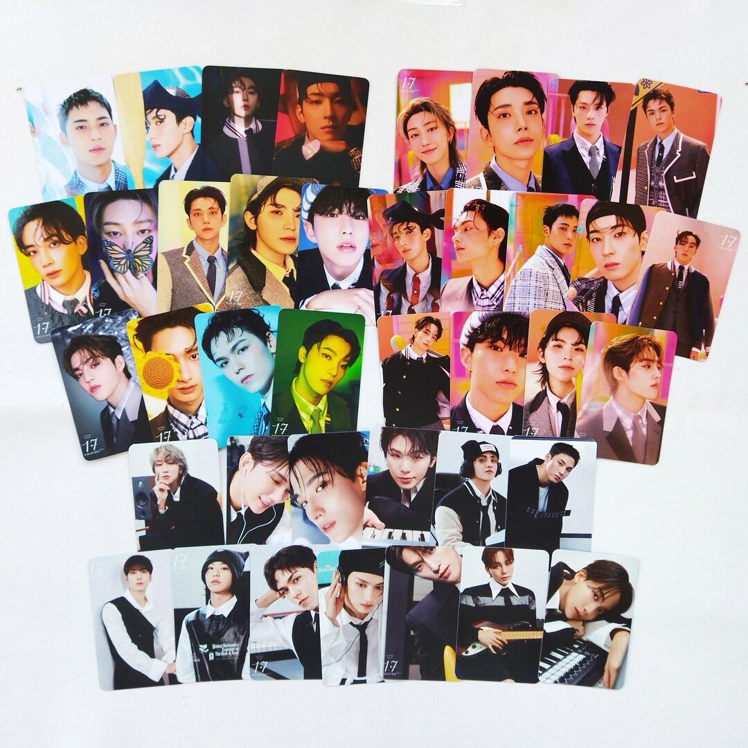 SEVENTEEN BEST ALBUM 17 is Right Here Fanmade Photocards Set of 13pcs - Hear Here Carat Ver - Etsy
