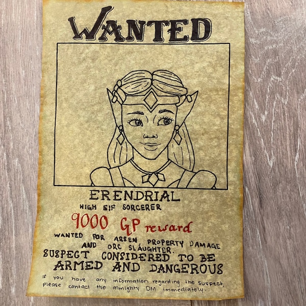 Dnd Wanted Poster - Etsy