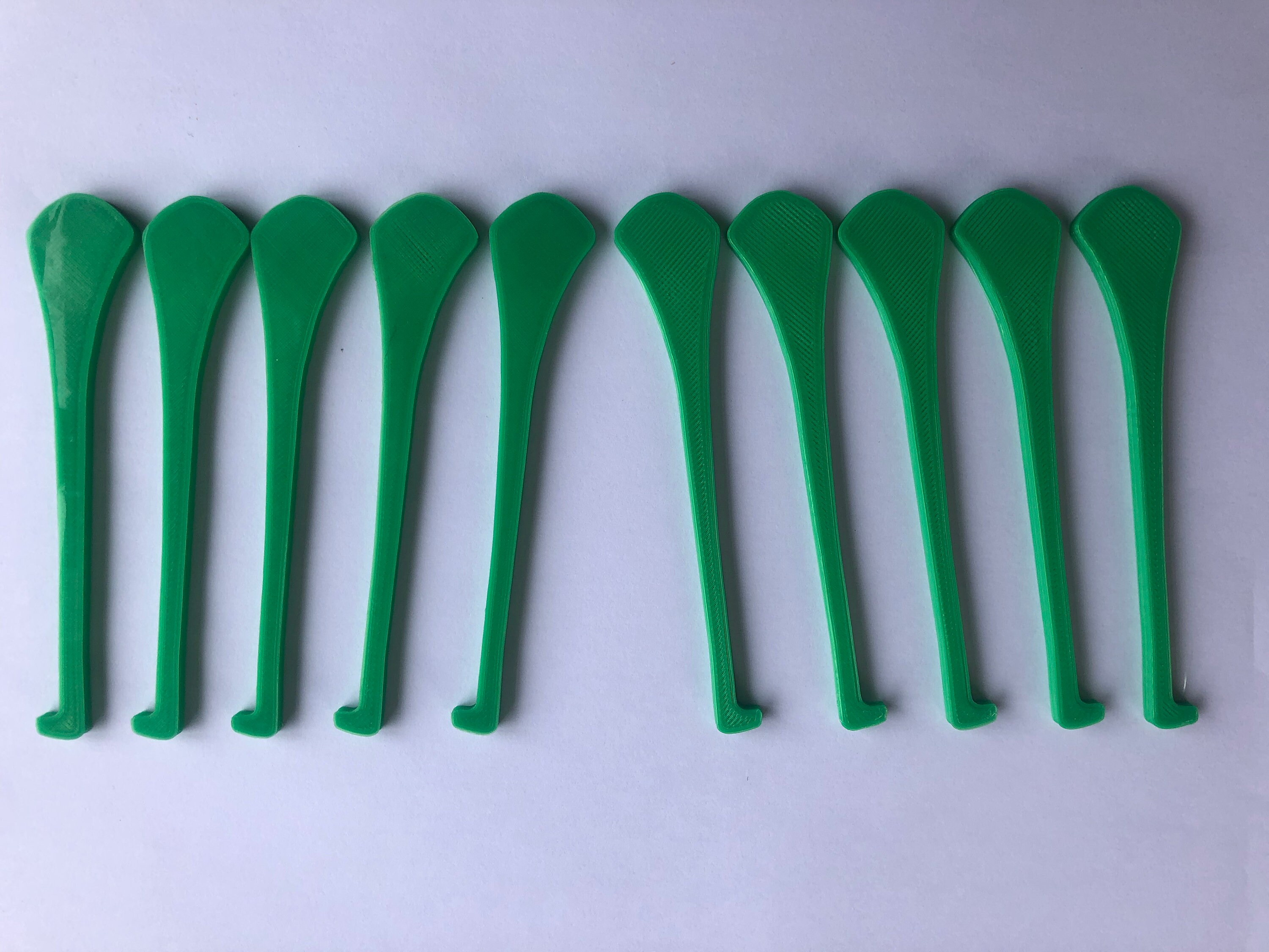 10 Miniature Green Plastic Hurleys, GAA Gift. 4 Inches Long by C3mm ...
