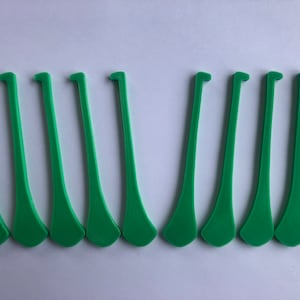 10 Miniature Green Plastic Hurleys, GAA Gift. 4 Inches Long by C3mm ...