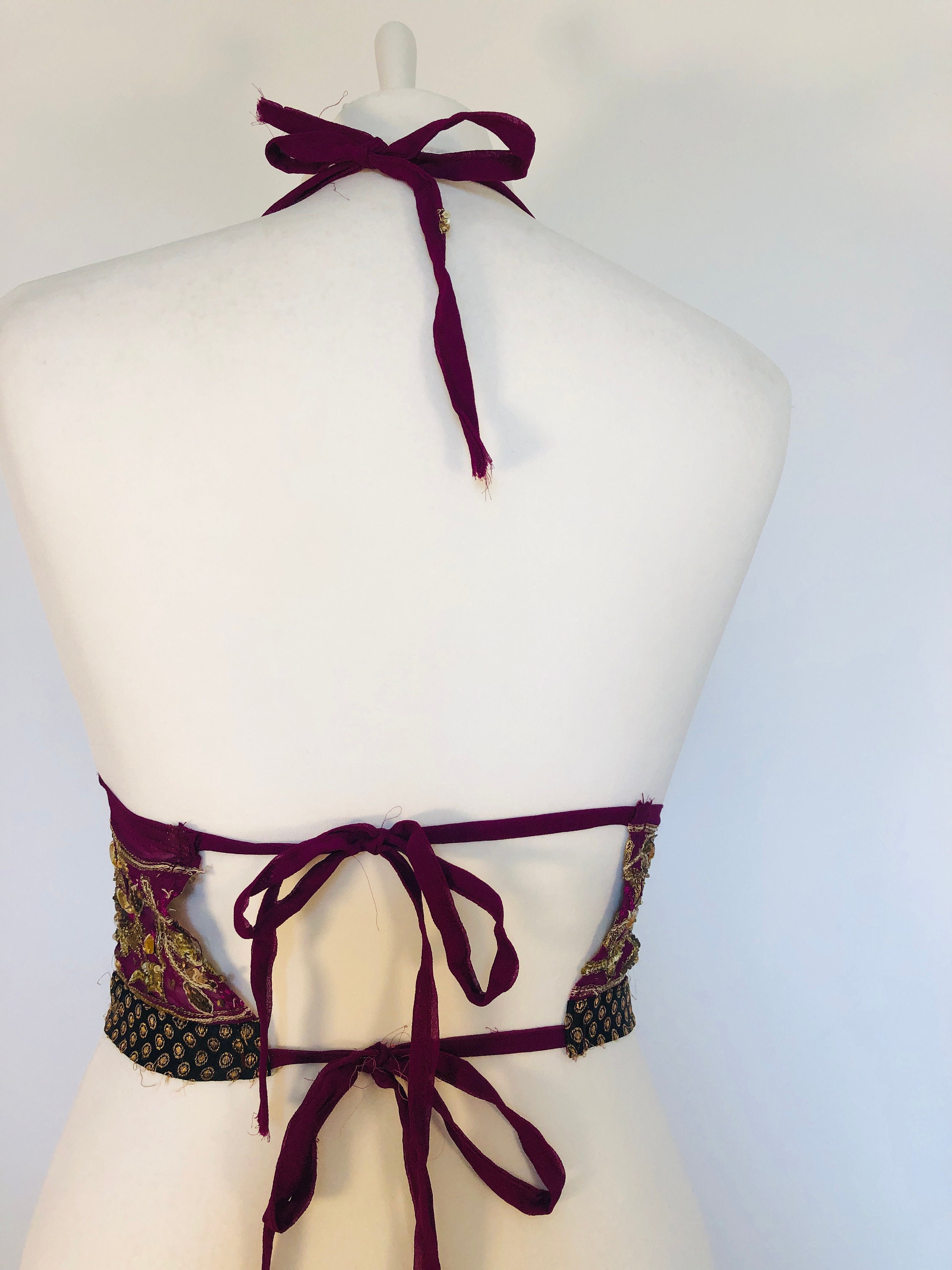 Boho Hippie Cropped Top Boho Bra Top Boho Göttin Seide Top | Etsy