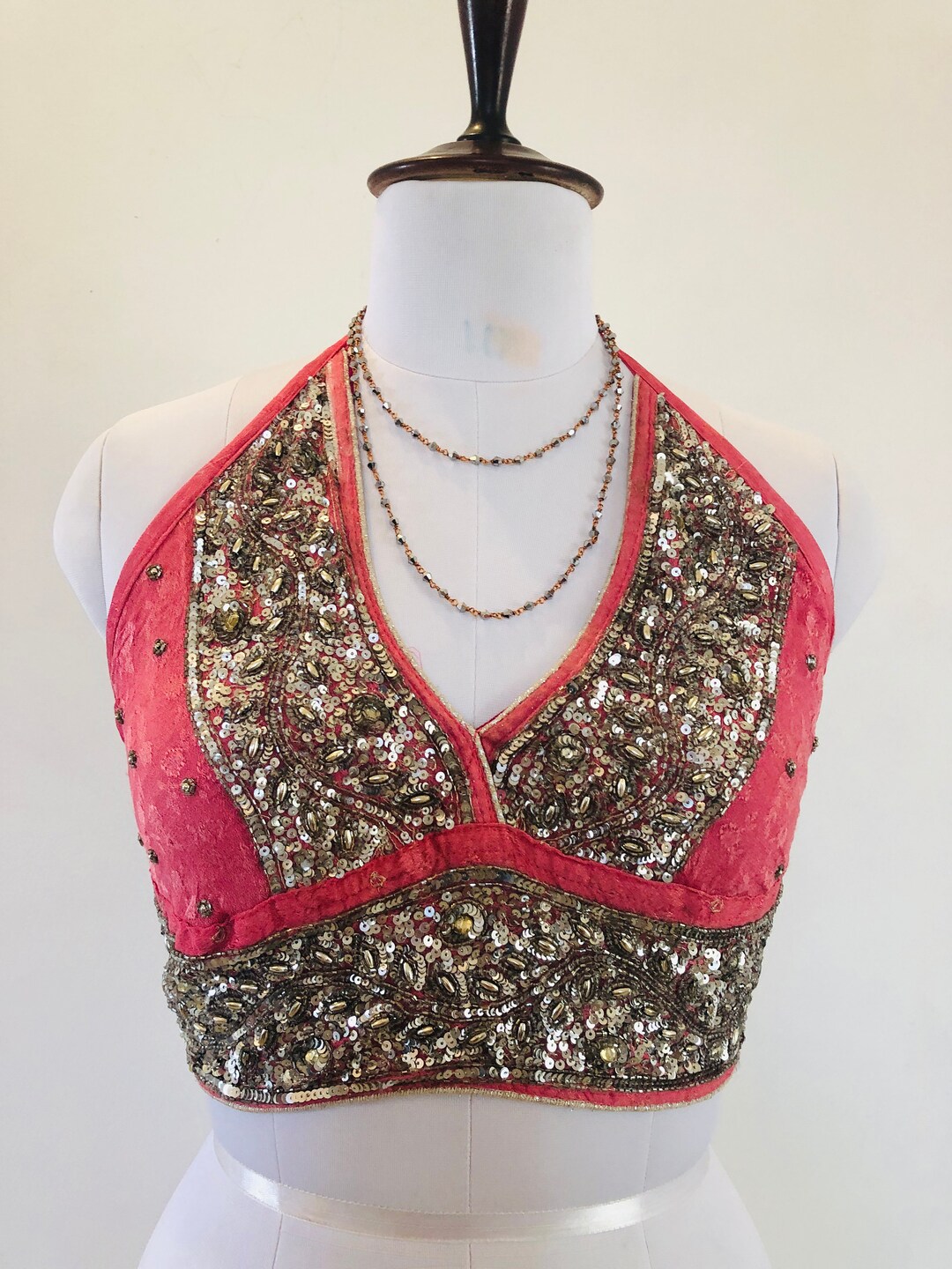 Boho Sequin Festival Top: Handmade Silk Festival Party Bralette, Beaded ...