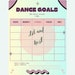 SMART Goal Setting Worksheets for Dancers PDF - Etsy