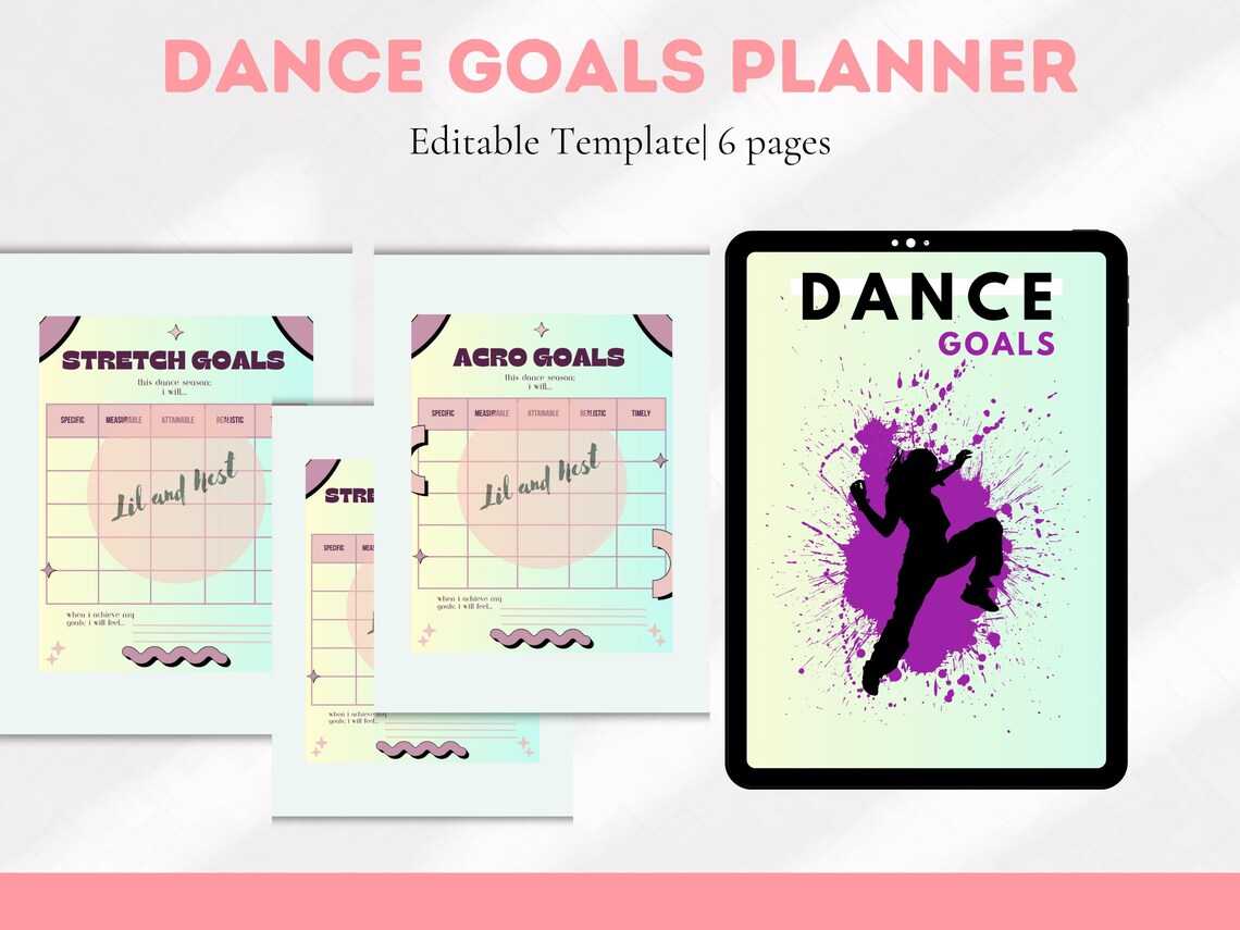 SMART Goal Setting Worksheets for Dancers PDF - Etsy