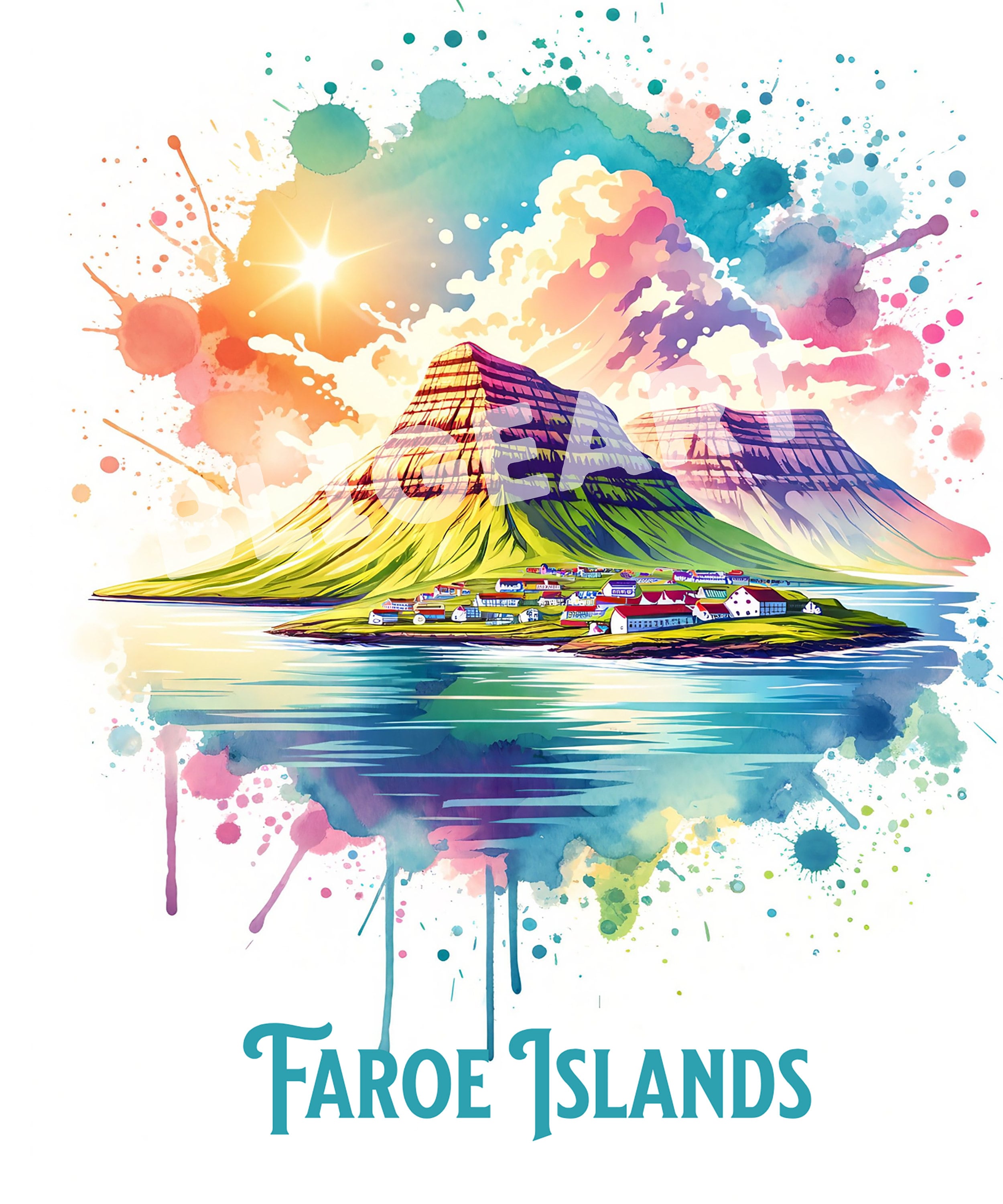 Faroe Islands Poster Faroese Print Digital Download Printable Wall Art ...