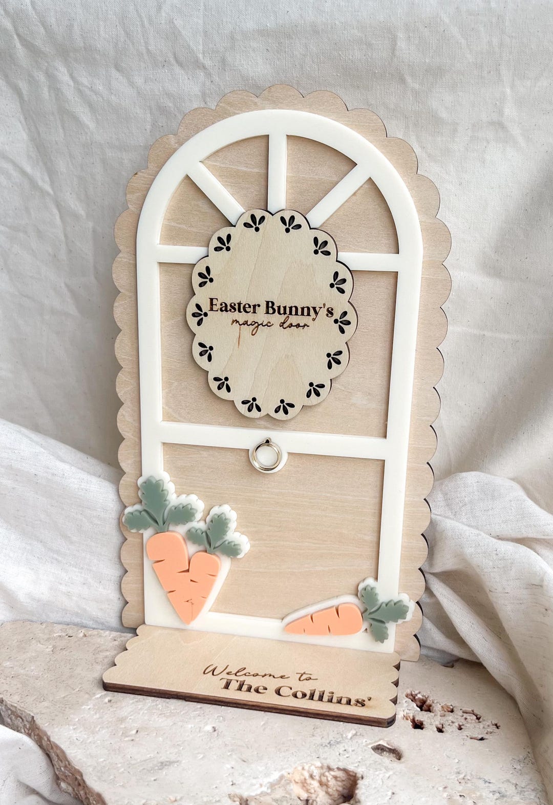 Personalized Easter Bunny Door, Acrylic & Ply Decor - Etsy Australia