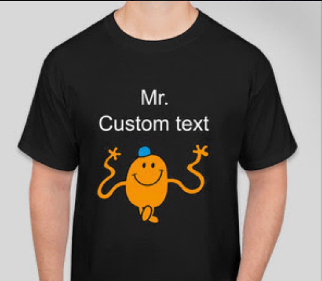 Little Miss/ Mr Men T-shirts Custom Text - Etsy UK