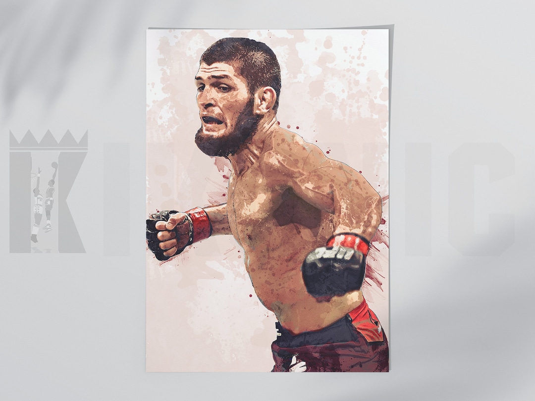 Khabib Nurmagomedov UFC MMA Poster/canvas Print Watercolor - Etsy