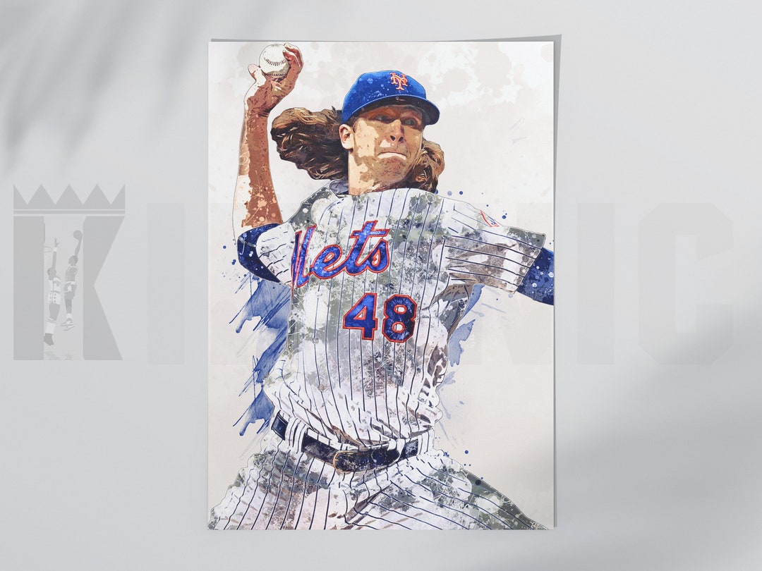 Jacob Degrom New York Mets Poster/canvas Print, Watercolor Painting ...