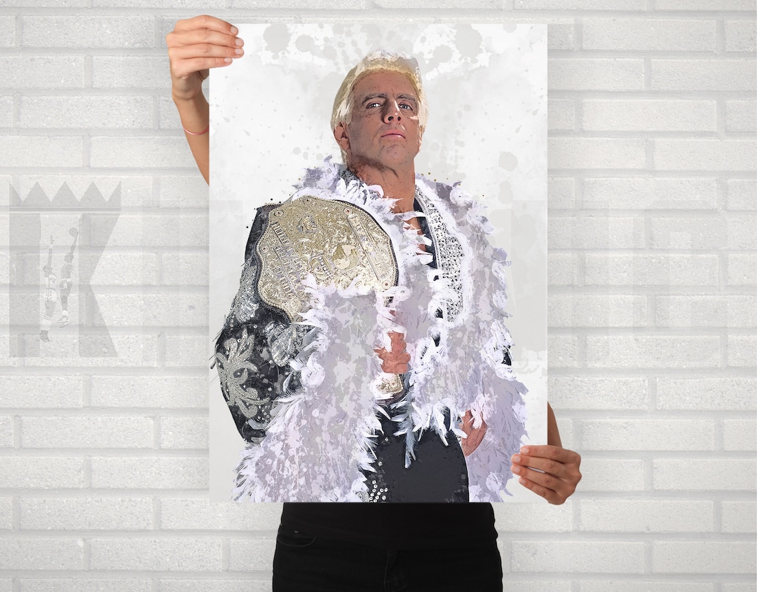 Ric Flair Poster/canvas Print, Pro Wrestling Watercolor Painting Art ...