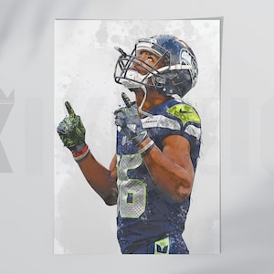 Tyler Lockett Seattle Seahawks Poster/canvas Print Watercolor - Etsy