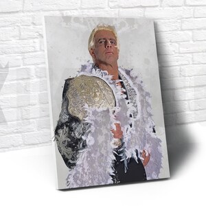 Ric Flair Poster/canvas Print, Pro Wrestling Watercolor Painting Art ...