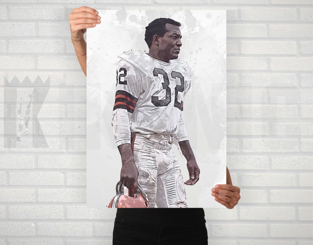 Jim Brown Cleveland Browns Poster/canvas Print, Watercolor Painting ...
