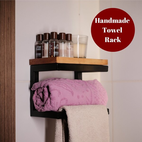 Wood Towel Rack - Etsy