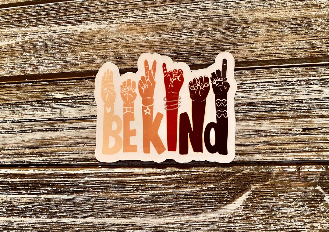 Be Kind Sign Language Sticker - Etsy