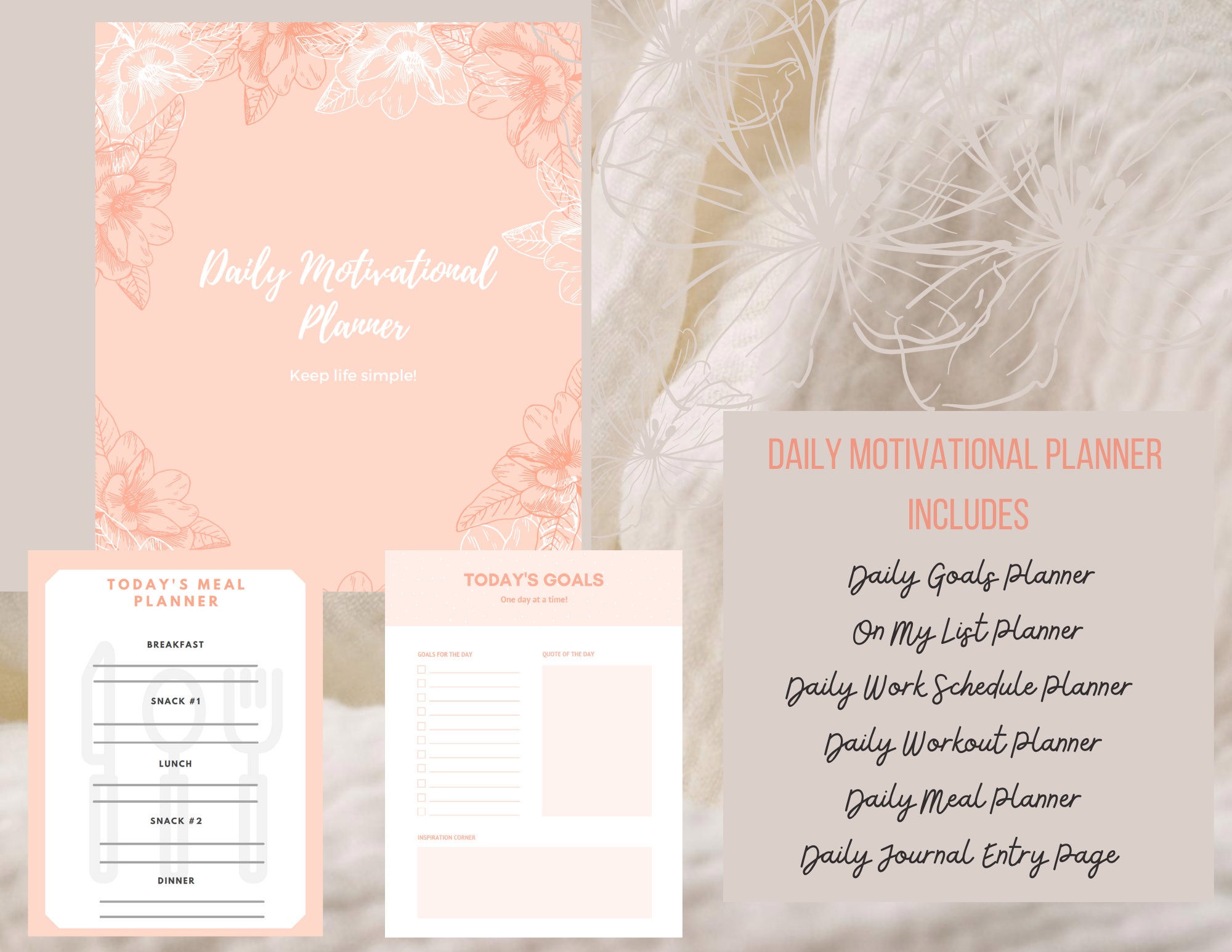 DAILY MOTIVATIONAL PLANNER: Stay Motivated to Accomplish Your Daily ...