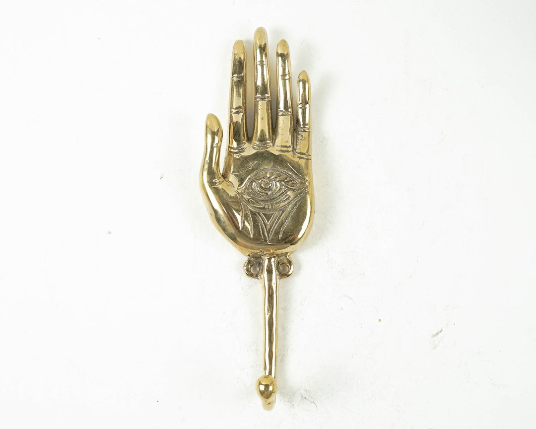 Hamsa Hand Sign Hook, 8.5" Figurine, Key Hanger, Wall Hook, Art, Towel ...