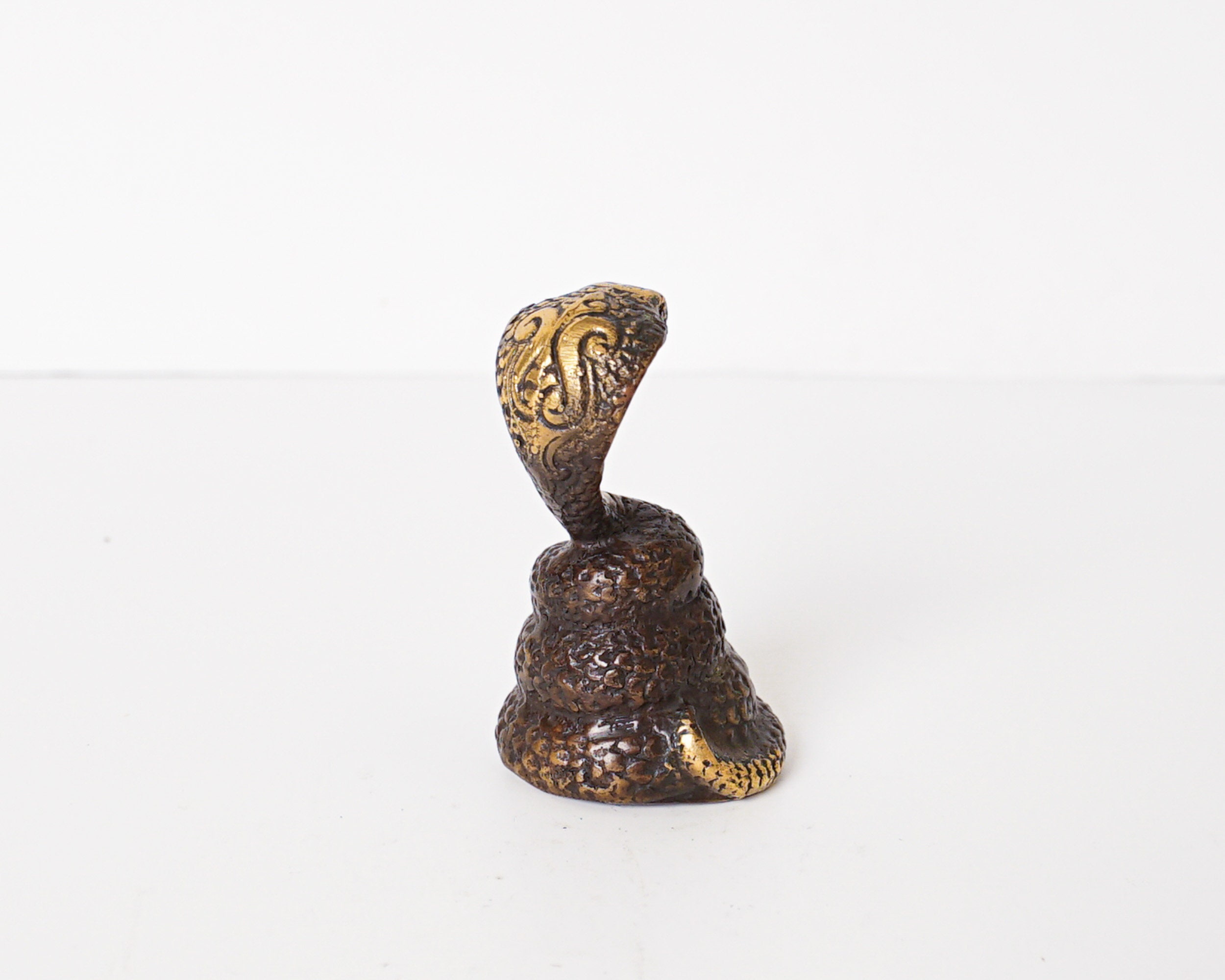 Bronze King Cobra Statue 3 Figurine Hunting Snake - Etsy
