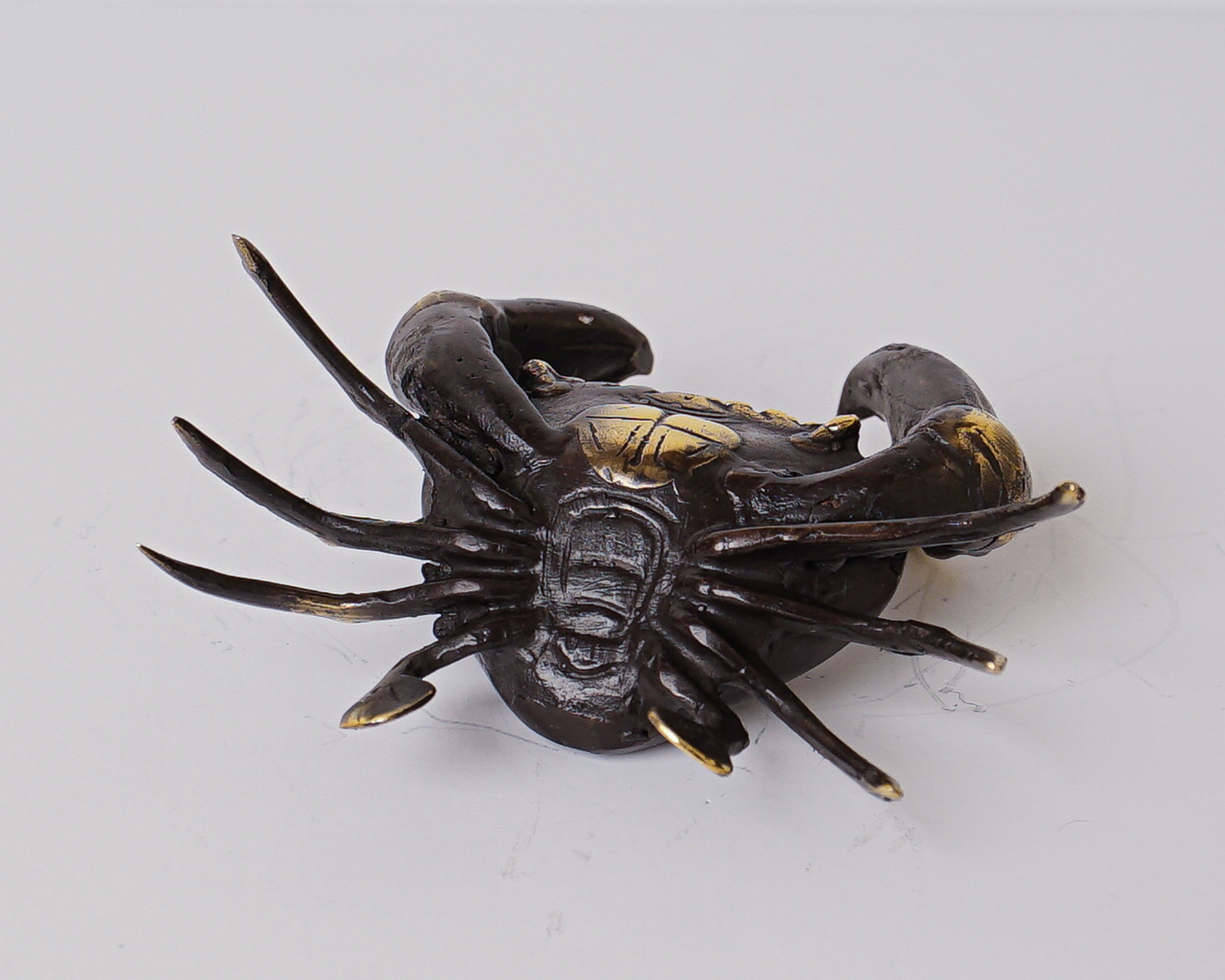 Bronze Crab Statue 3 Animal Figurine Ocean Handmade | Etsy