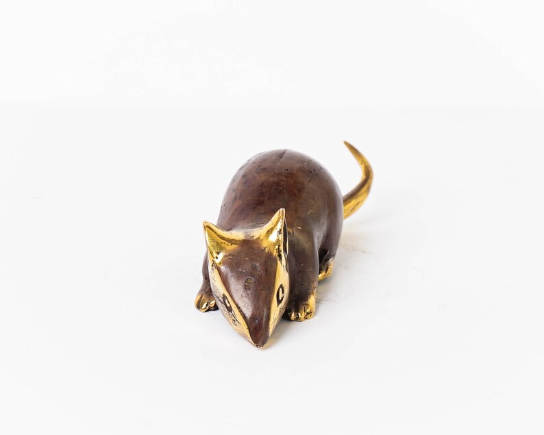 Bronze Mouse Figurine, Animal Statue, Brass Decor, Animal Ornament ...
