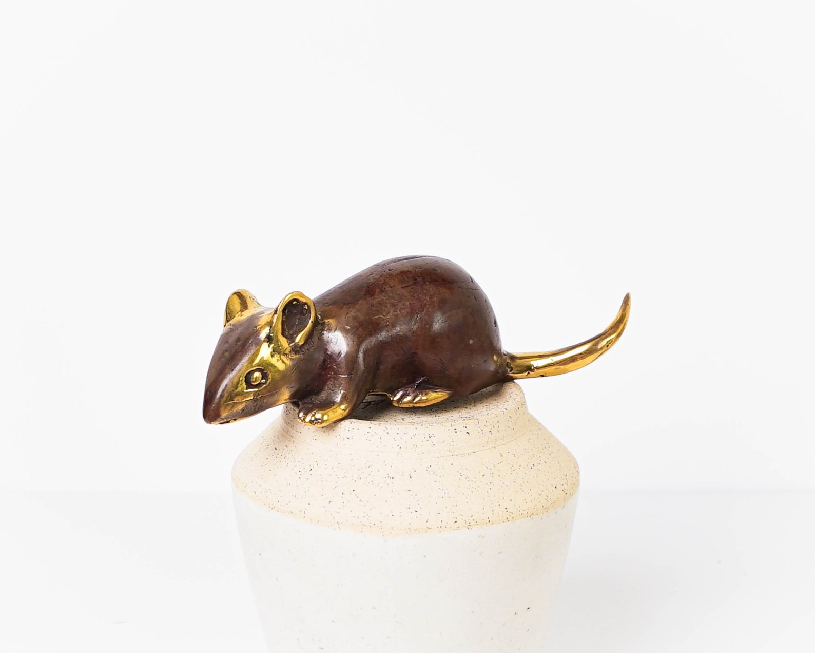 Bronze Mouse Figurine, Animal Statue, Brass Decor, Animal Ornament ...